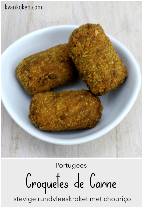 Croquetes de carne – Stevige Portugese rundvleeskroket met chouriço ...